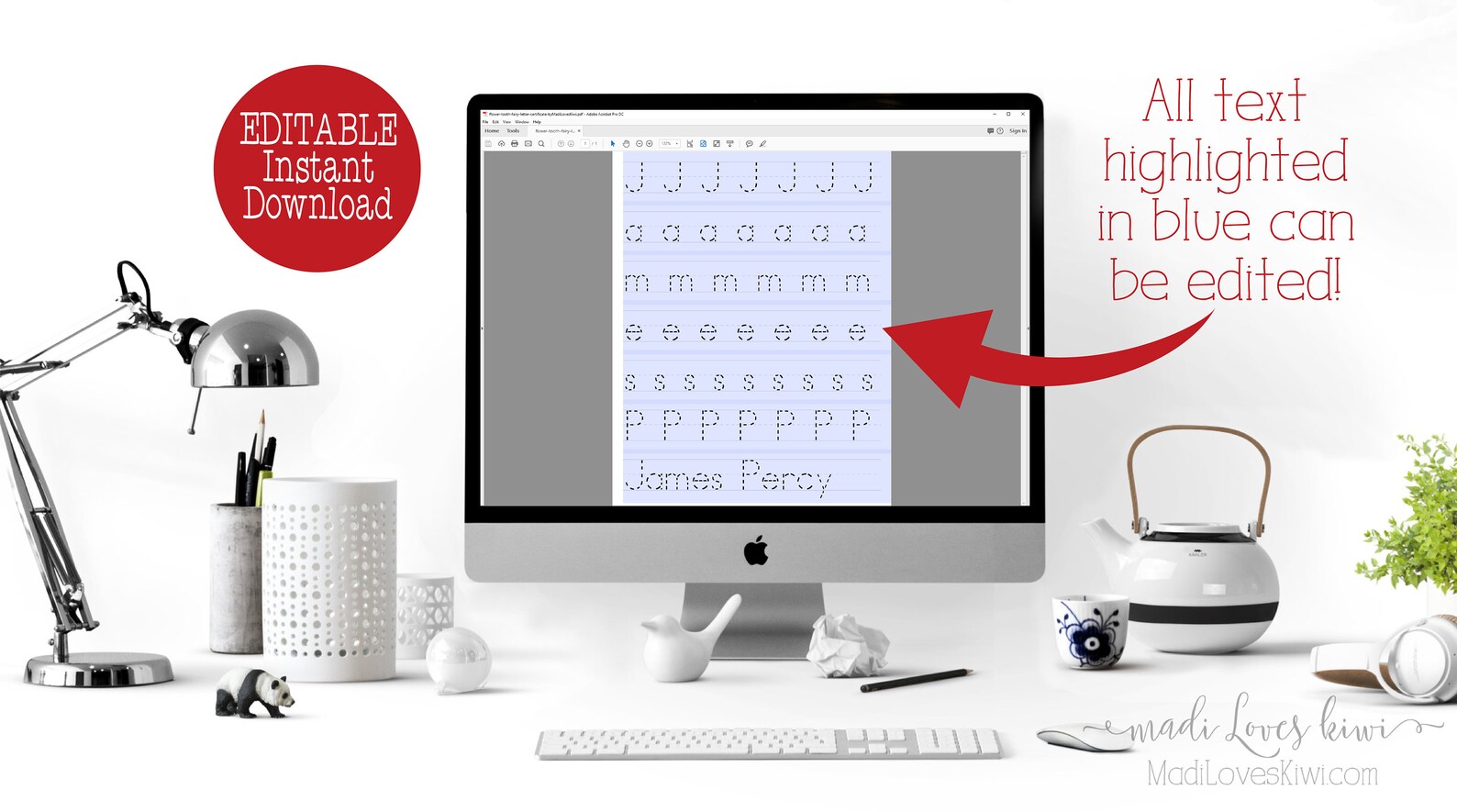 Name Writing Worksheet Set Editable Handwriting Print | Etsy