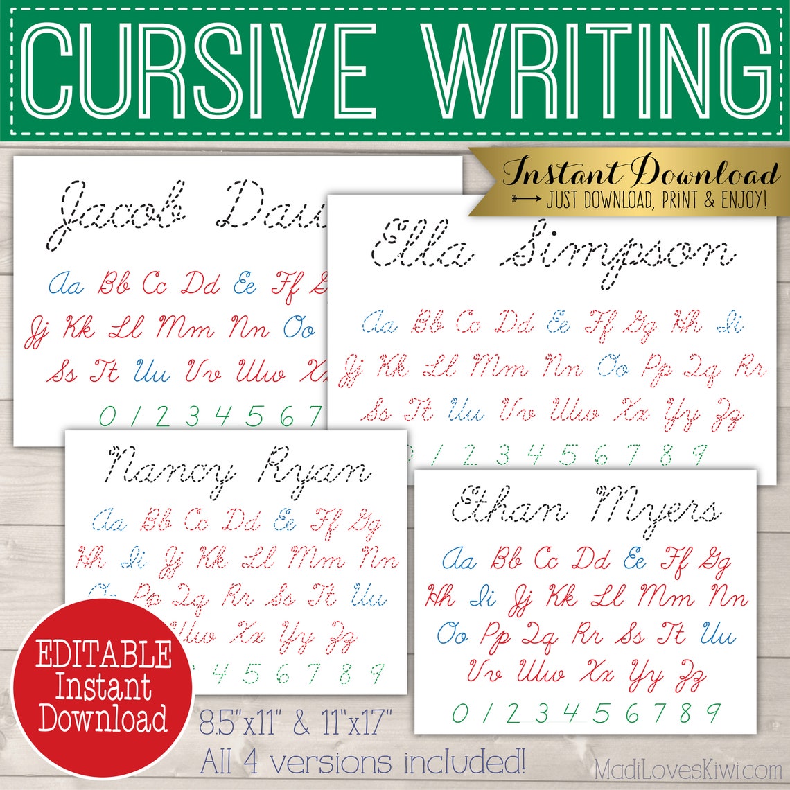 Cursive Name Practice Generator