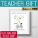 Printable Teacher Thank You Gift, End of Year Student Fingerprint Gift ...