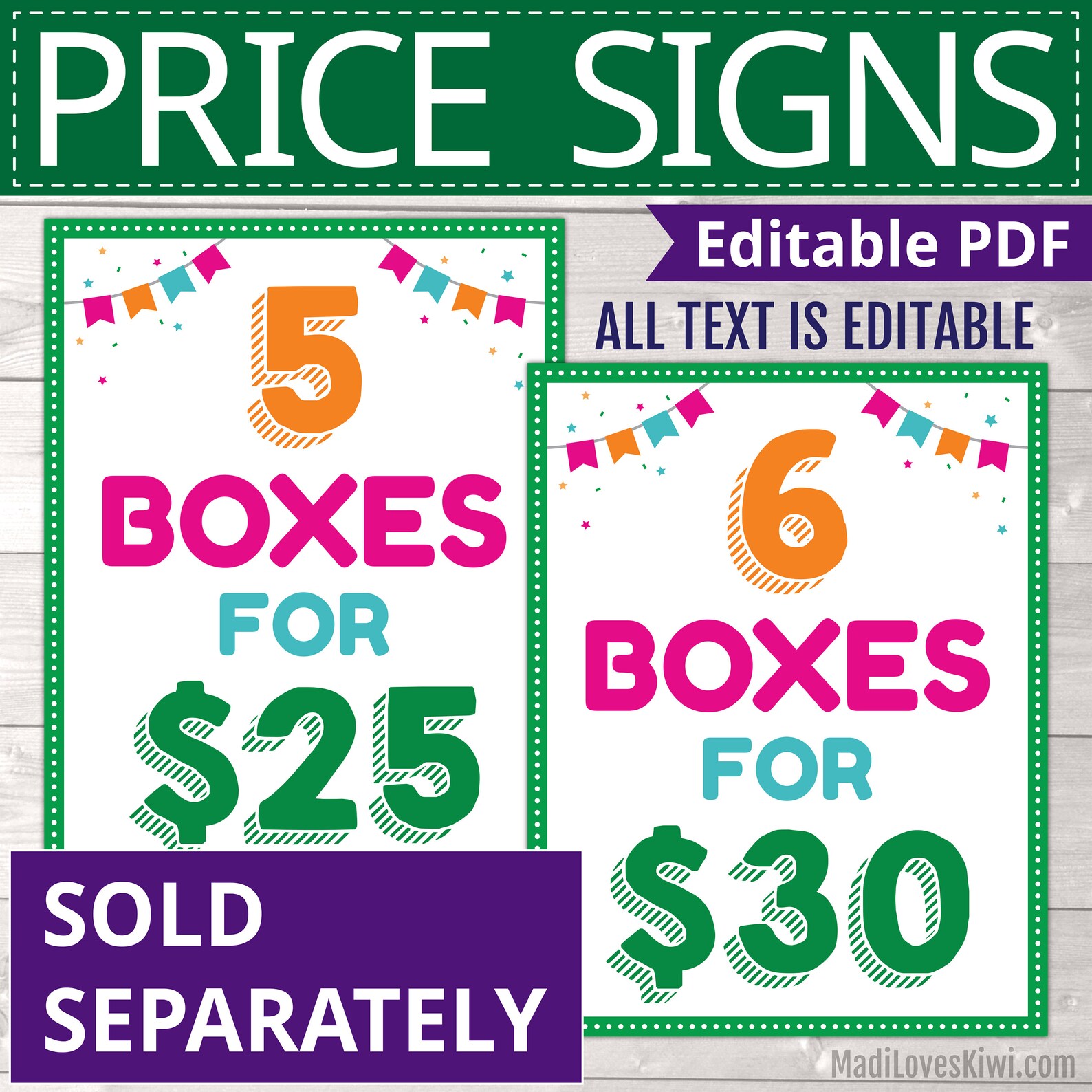 2023 Printable Abc Girl Scout Order Form Editable Cookie Etsy