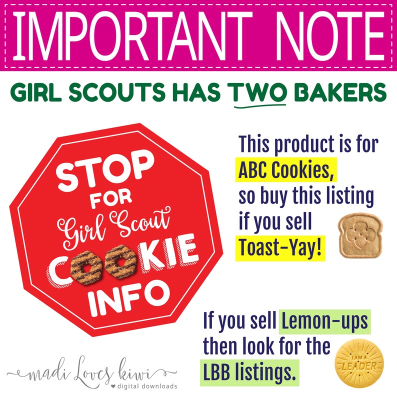 2023 Printable Abc Girl Scout Order Form Editable Cookie Etsy