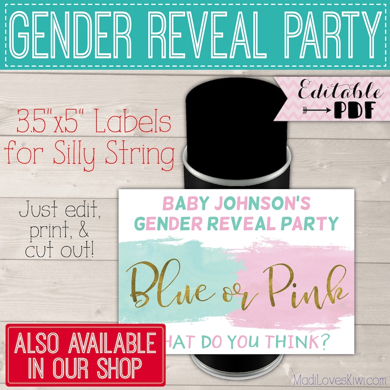 Blue or Pink Gender Reveal Voting Board Printable Party - Etsy