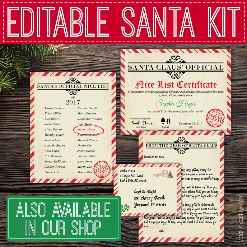 2 Mini Christmas Gift Tags Printable Reusable Holiday - Etsy