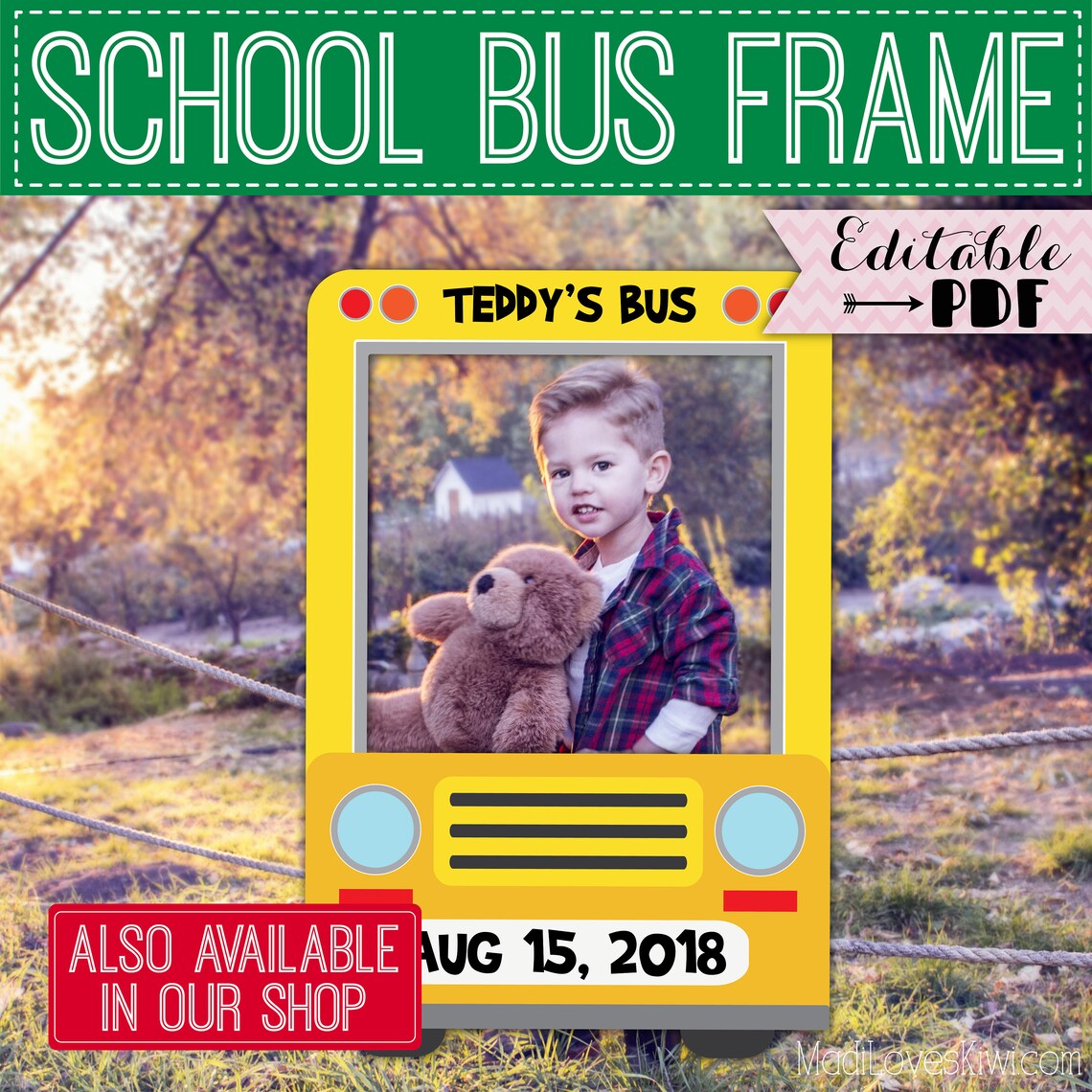 1st Day of School Sign Reusable Photo Prop Frame Printable - Etsy