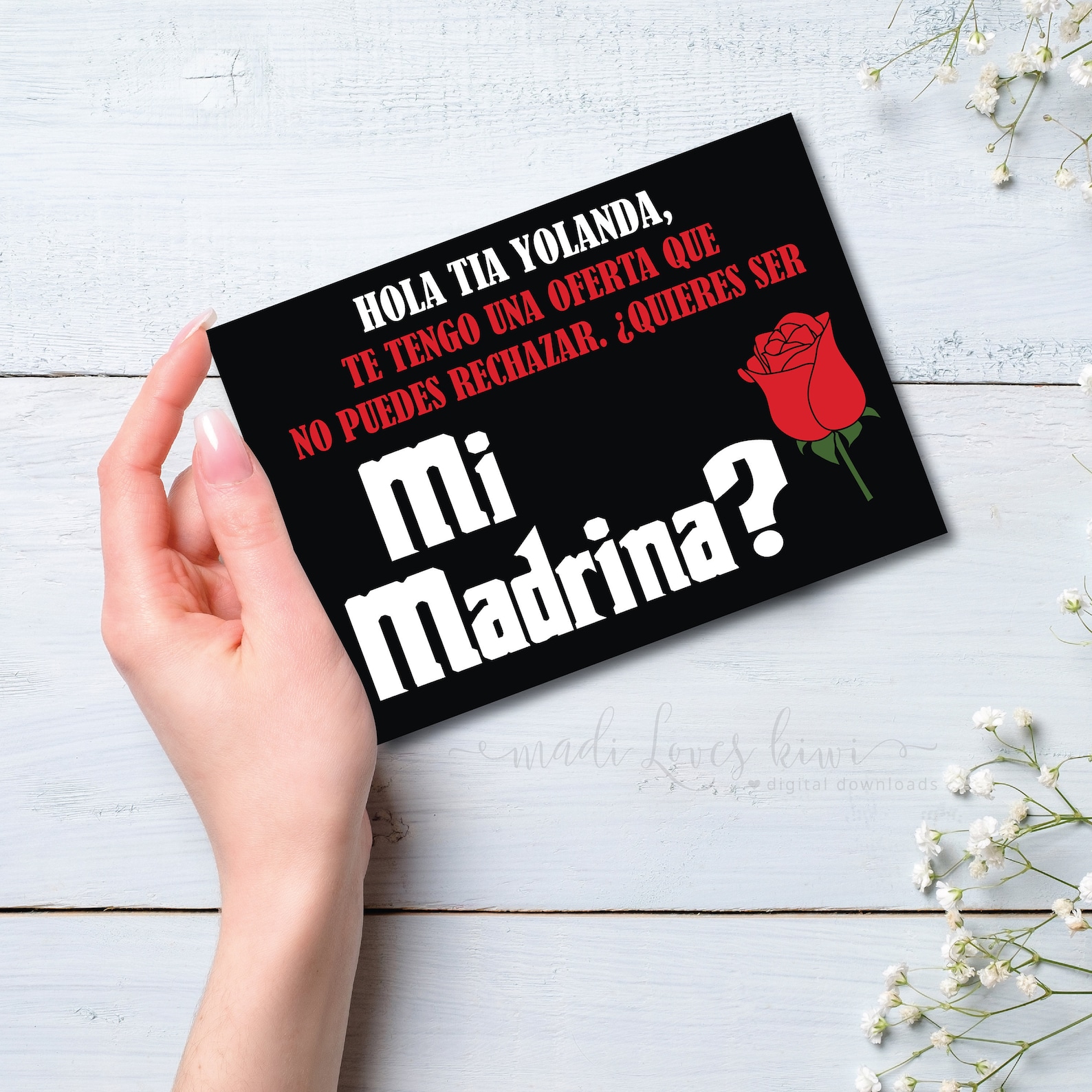 Spanish Godmother Card Quieres Ser Mi Madrina Tarjeta Ask - Etsy