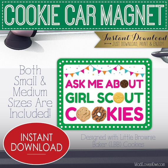 LLB Ask Me About Girl Scout Cookies Car Magnet, Van Decal Printable ...