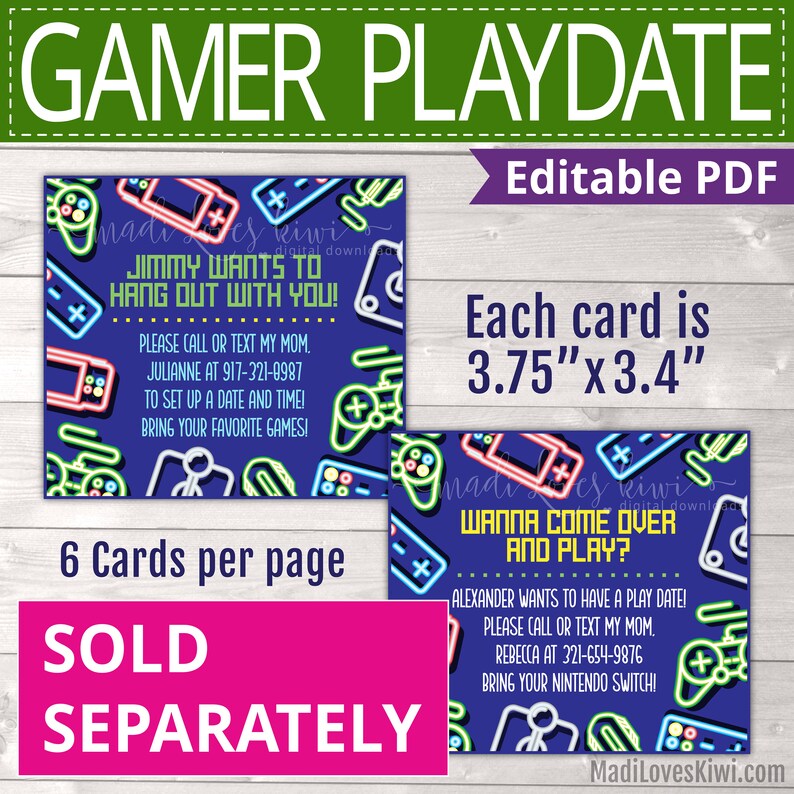 Editable Playdate Calling Card for Boy Printable Donut Play - Etsy