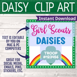 Printable Girl Scout Daisy Troop Clip Art File Trefoil - Etsy UK