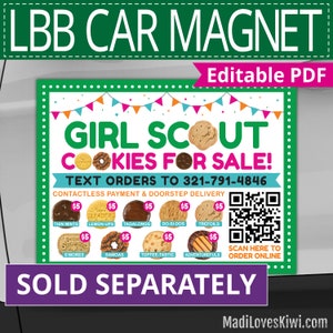 Printable 2024 LBB Girl Scout Business Card With Cookie Photo, Editable ...
