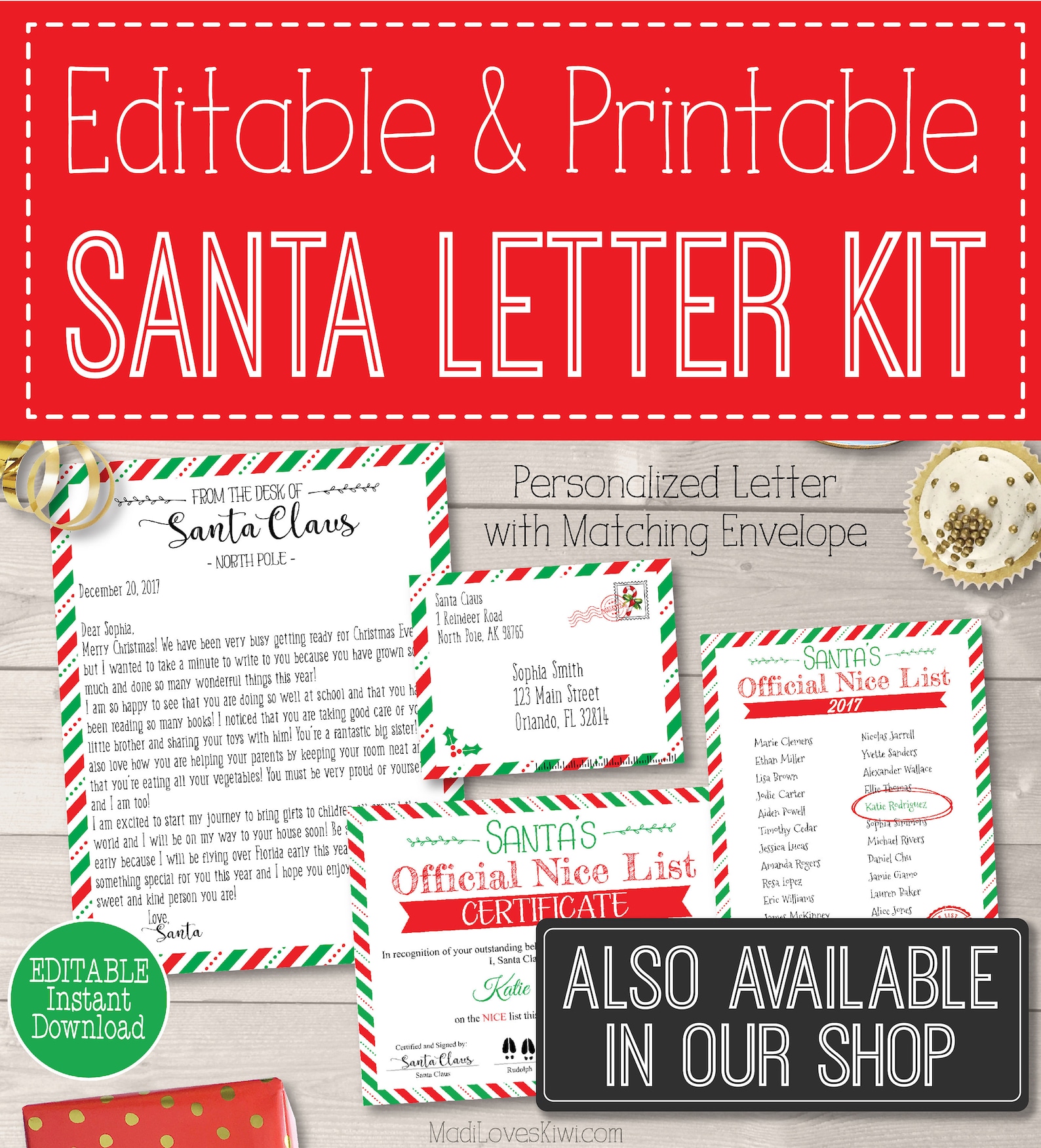 2 Mini Christmas Gift Tags Printable Reusable Holiday | Etsy