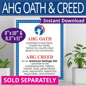 Editable American Heritage Girl Bookmark, Printable AHG Troop Leader ...