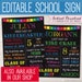 Editable First Day of School Sign, Printable Back to School Sign, 1st ...
