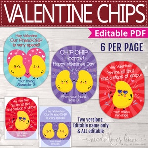Printable School Valentine Label for Pringles, Editable Funny Heart Day ...