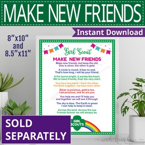 Printable Make New Friends Coloring Page for Girl Troop, Scout Leader ...
