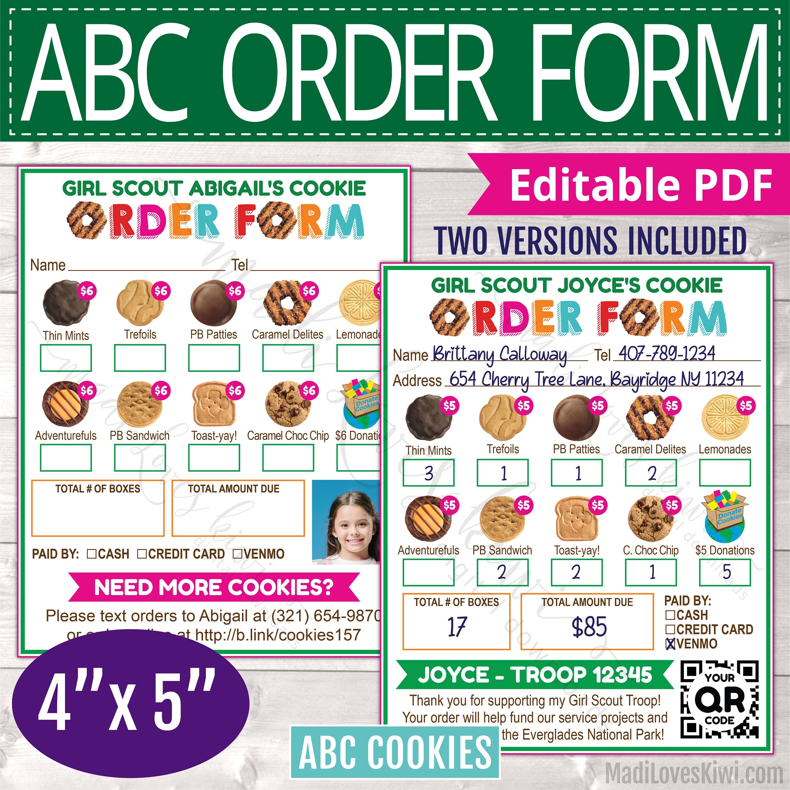 Abc Cookie Order Form 2023 - Printable Forms Free Online