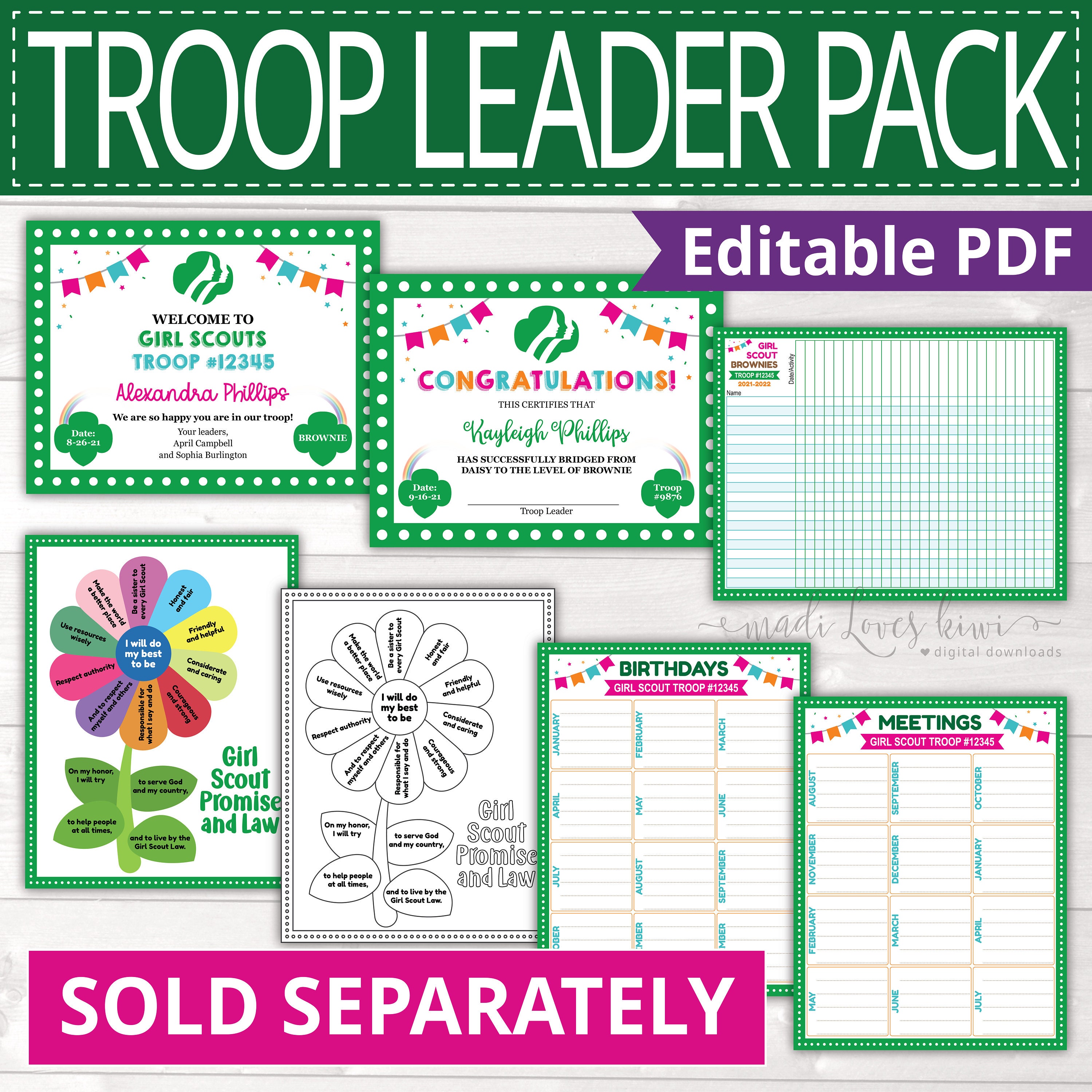 Printable Girl Scout Promise and Law Poster for Troop 8x10 & - Etsy Canada