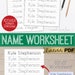 Editable Name Writing Worksheet, Printable Handwriting Print Practice ...