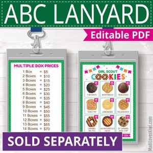 2025 ABC Scout Cookie Order Form Printable, Personalized Menu Sale ...