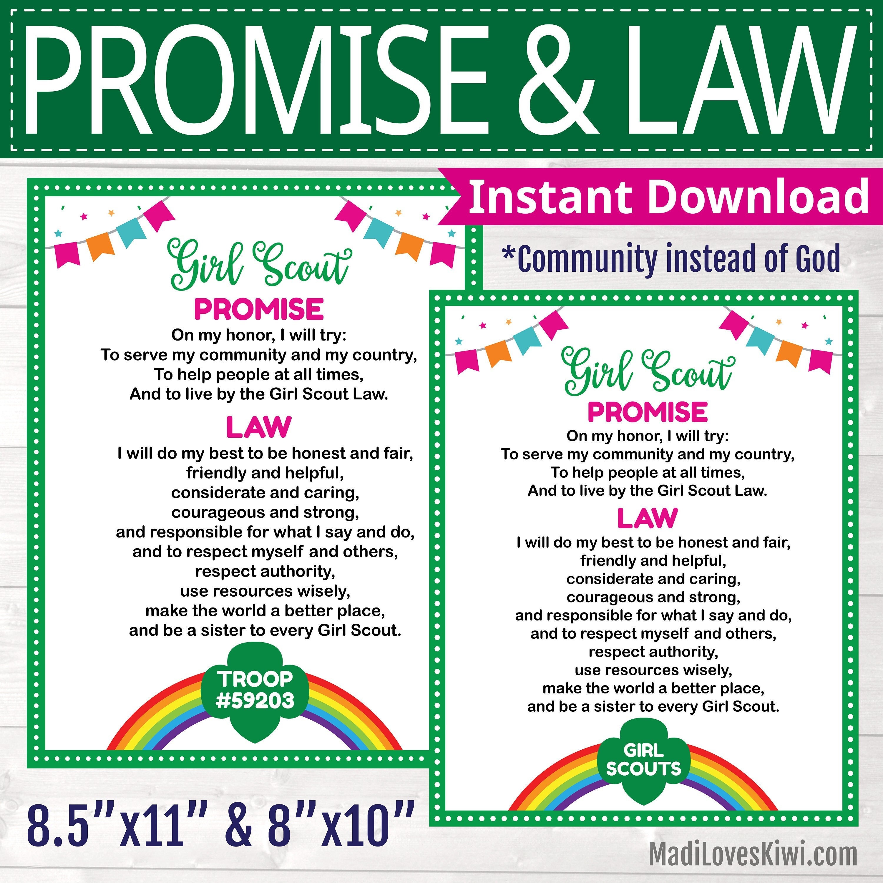 Girl Scout Promise Poster