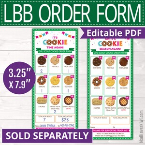 Printable 2024 LBB Girl Scout Business Card With Cookie Photo, Editable ...