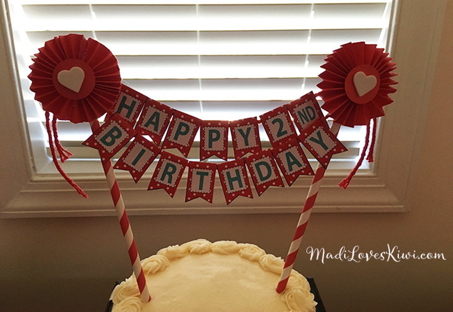 Blue Cake Bunting Topper Instant Download Cupcake Banner | Etsy