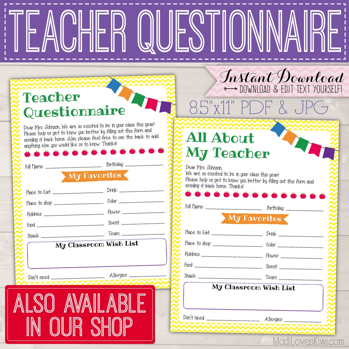 Editable Pencil Gift Card Holder for Teacher Appreciation | Etsy