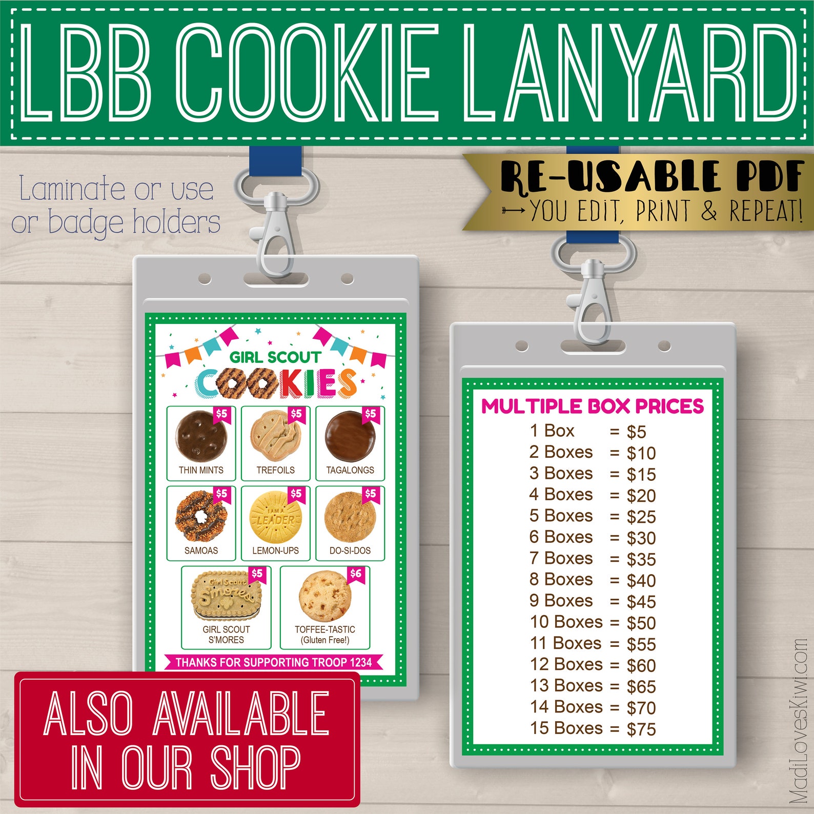 2023 LBB Girl Scout Flyer With QR Code Printable Cookie Menu - Etsy
