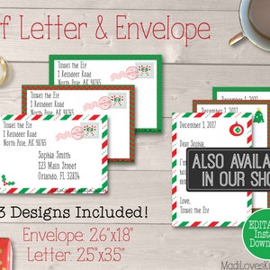 2 Mini Christmas Gift Tags Printable, Reusable Holiday Candy Treat Tag ...