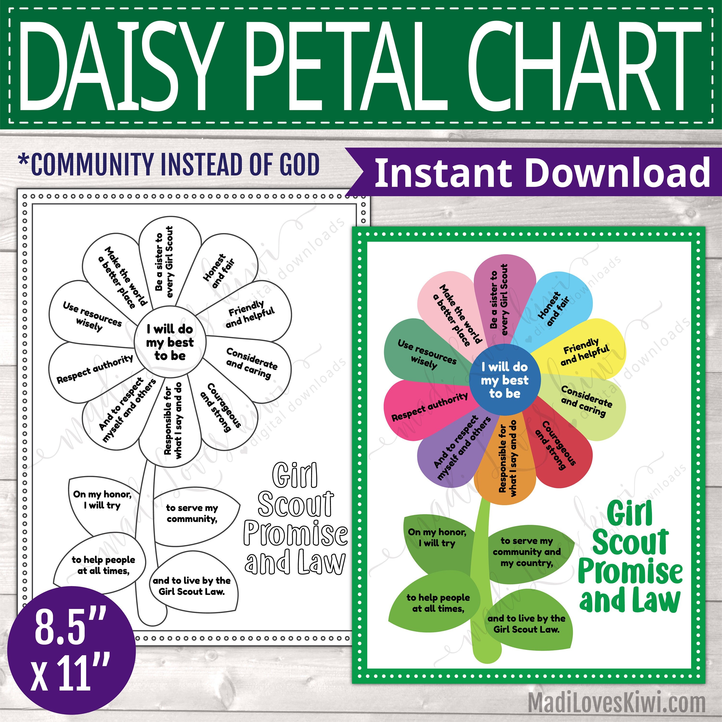 Girl Scout Law And Promise Coloring Pages