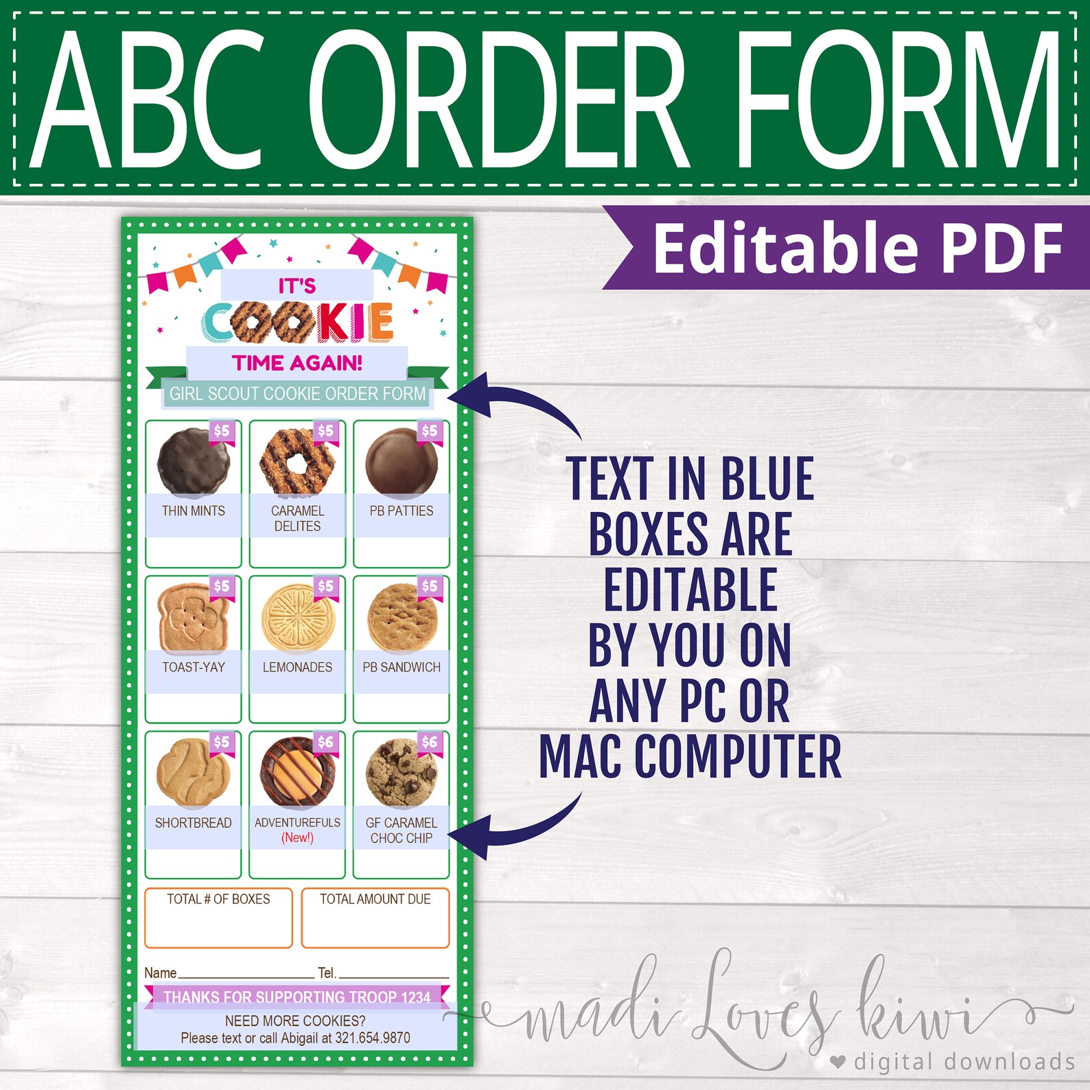 2023 ABC Girl Scout Cookie Order Form Printable Personalized - Etsy 2023 ABC Girl Scout Cookie Order Form Printable Personalized - Etsy