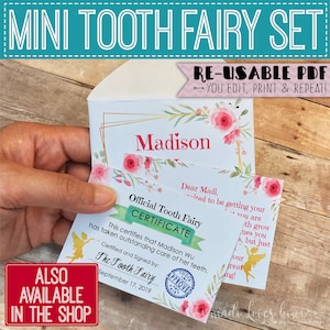 Printable Pink Pacifier Fairy Letter PDF, Personalized Binky ...