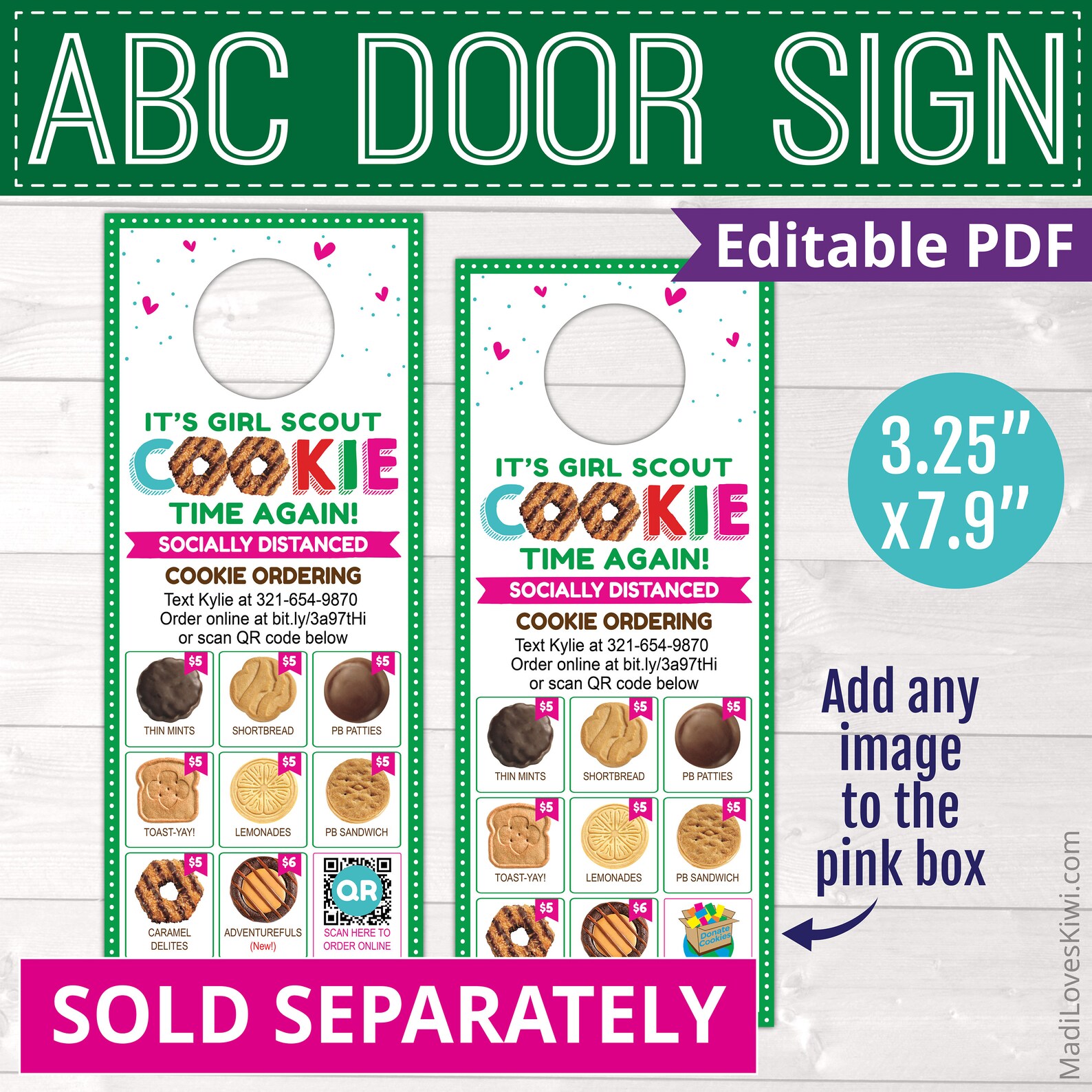2023 ABC Printable Girl Scout Cookie Lanyard Editable Menu - Etsy