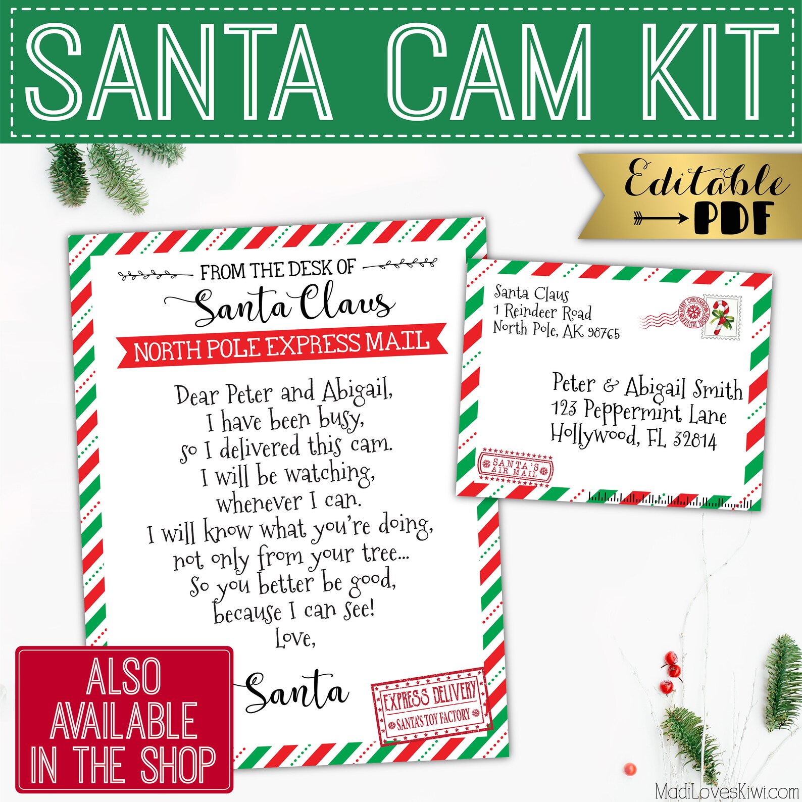 Personalized Santa Gift Tags Printable Christmas Present | Etsy