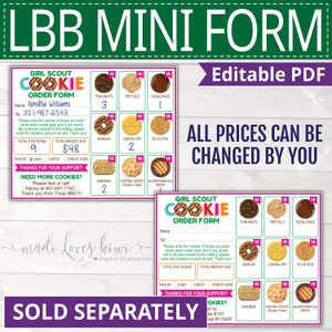 Printable 2024 LBB Girl Scout Business Card With Cookie Photo, Editable ...
