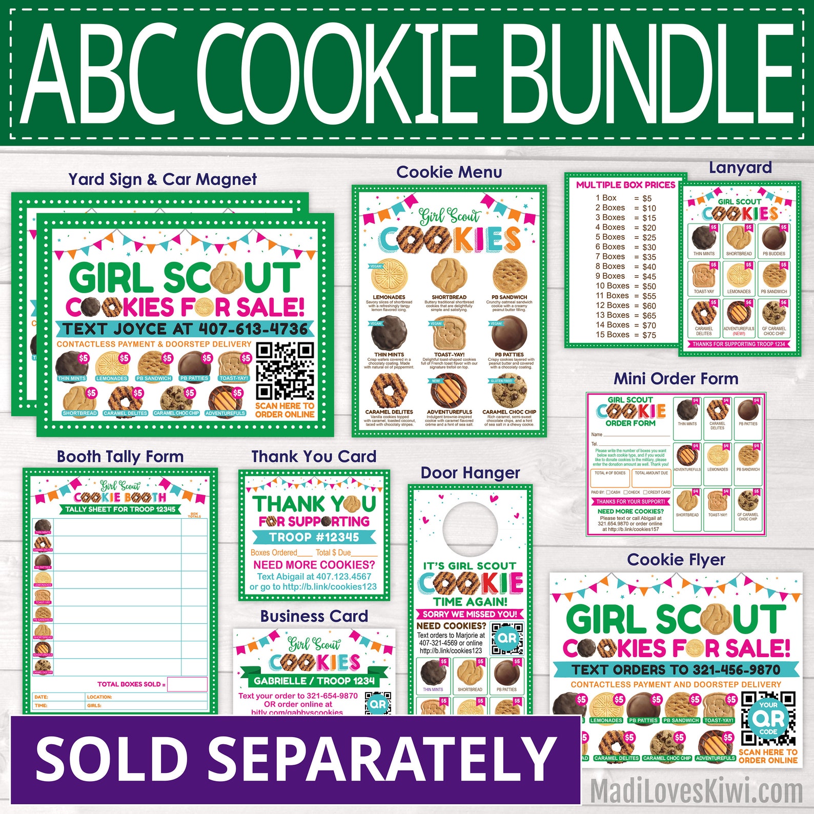 2023 Printable Abc Girl Scout Cookie Menu 8 5x11 Editable Etsy Uk