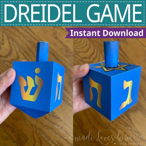 Printable Dreidel Game, Editable Hanukkah Coloring Page Instant ...