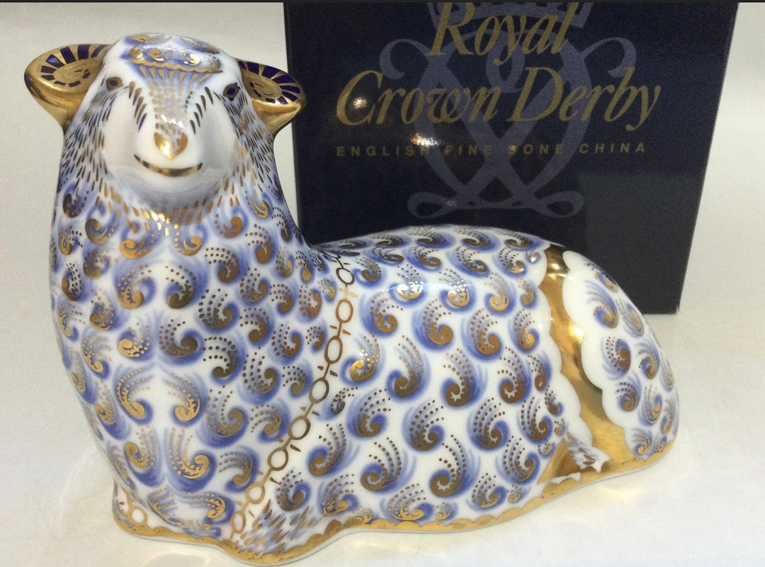 BOXED Royal Crown Derby SHEEP Paperweight - Etsy