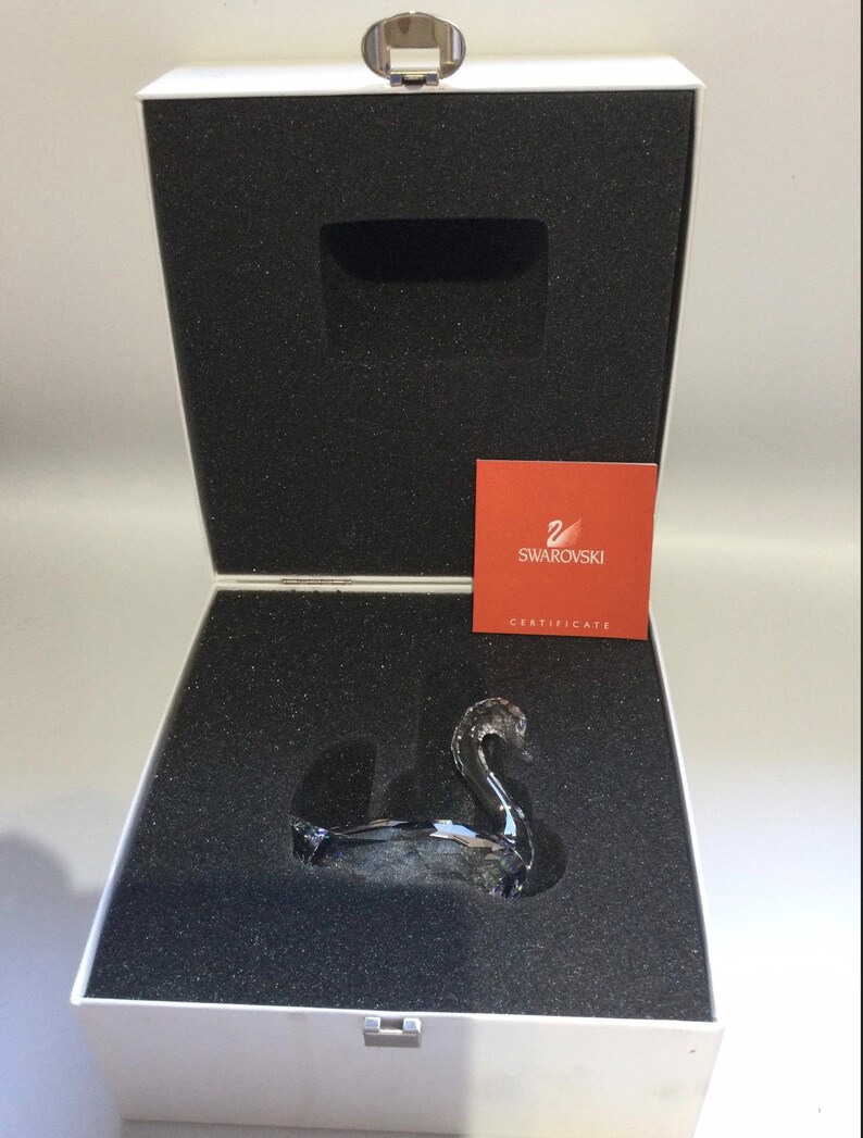 CASED Swarovski Crystal SWAN Figurine - Etsy