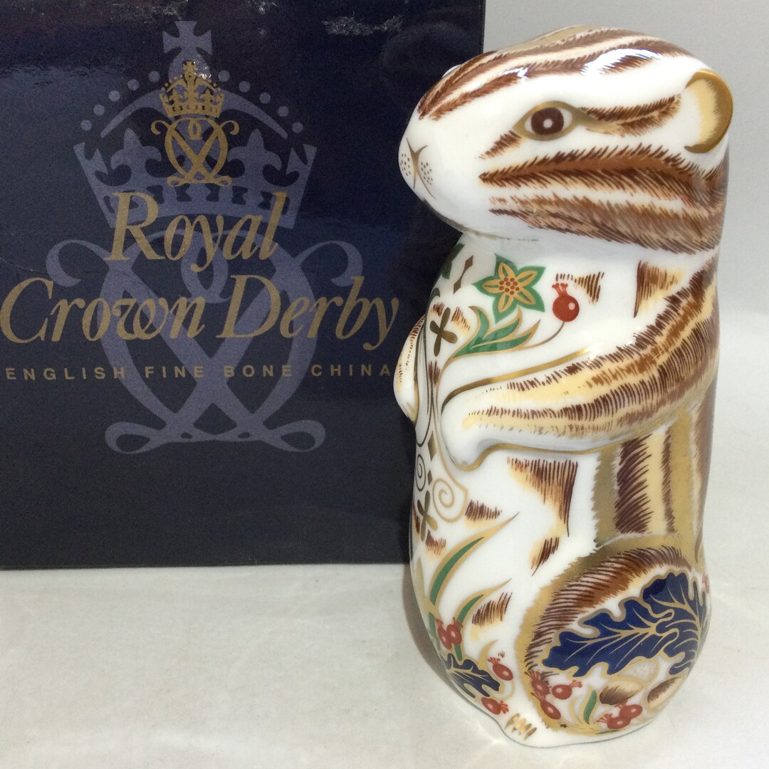 BOXED Royal Crown Derby “CHESTER” CHIPMUNK Paperweight - Etsy