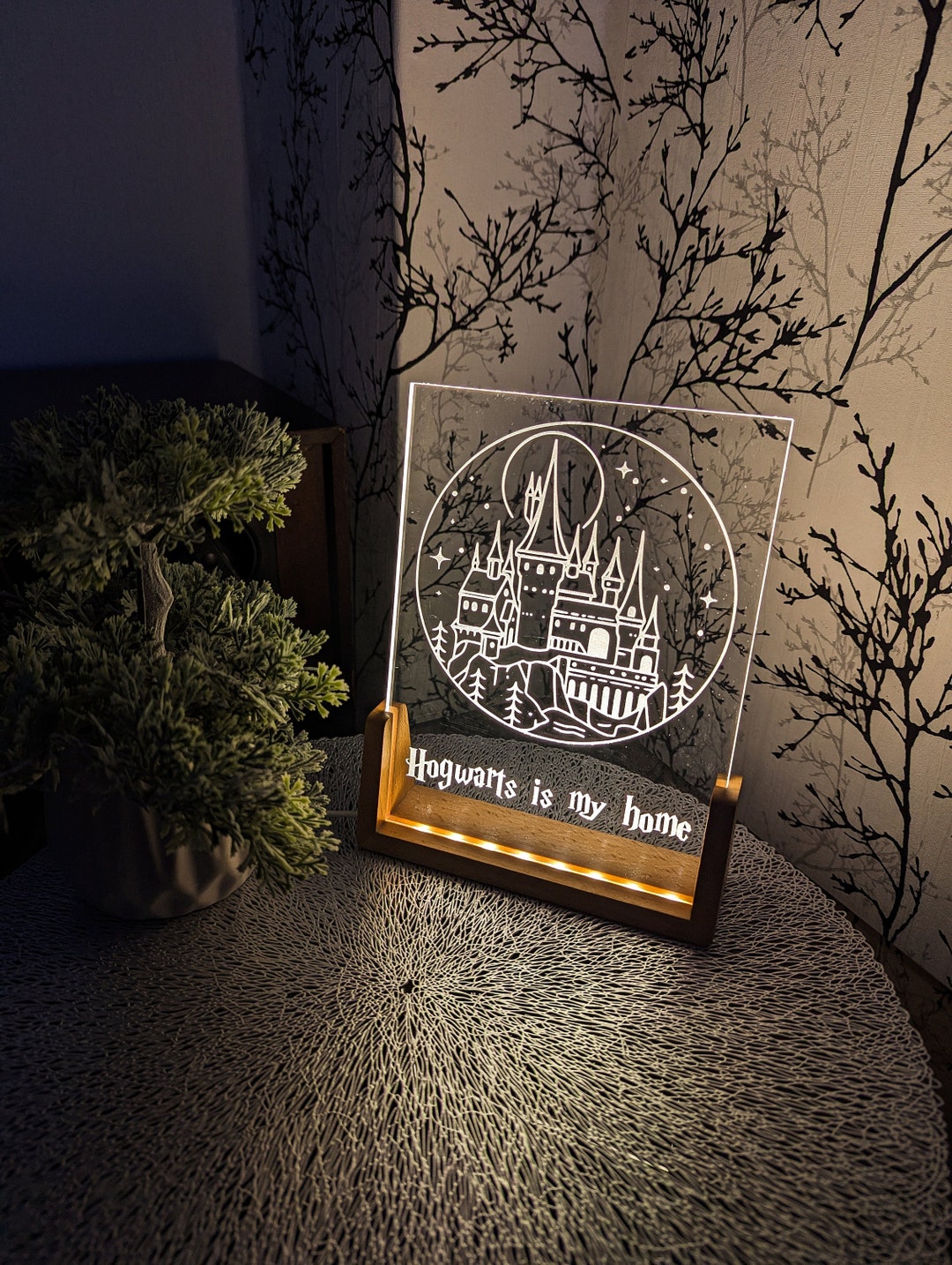 Hogwarts Night Light, Hogwarts is My Home Led Night Lamp, Acrylic Lamp ...
