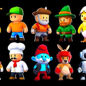 TOPPER FOR CAKE. Stumble Guys Cake Topper. Cupcake Toppers Digital File ...