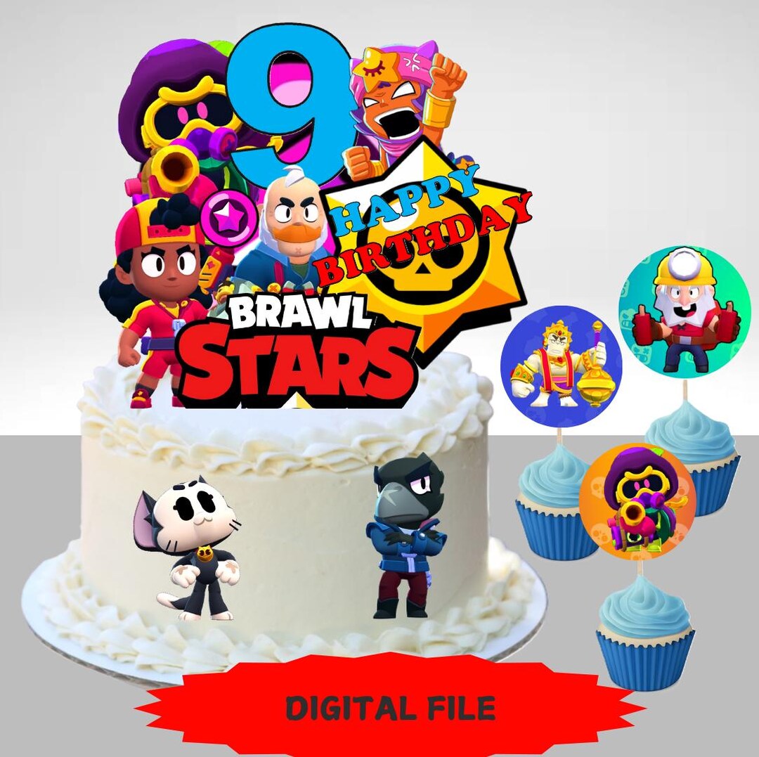Brawl Stars Style Cake Topper. Digital File - Etsy Australia