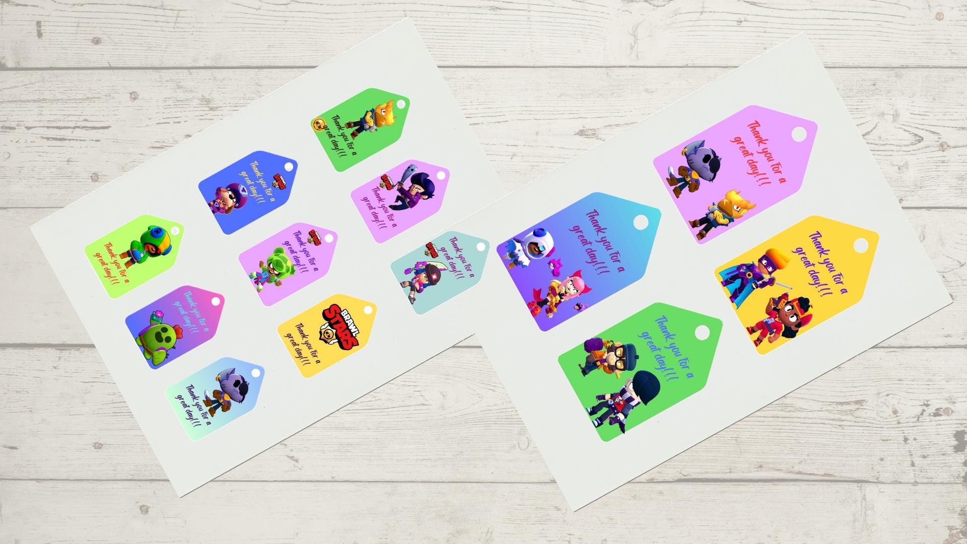 Gift Tags Brawl Stars. Digital File - Etsy