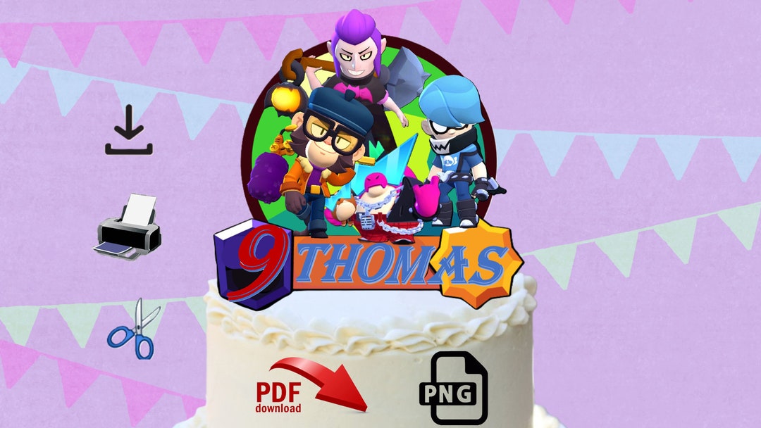 Brawl Stars Cake Topper, Digital File - Etsy UK