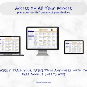 Monthly Calendar Spreadsheet Template Google Sheets Task Tracker Daily ...