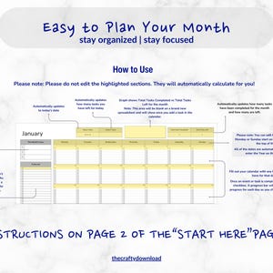 Monthly Calendar Spreadsheet Template Google Sheets Task Tracker Daily ...