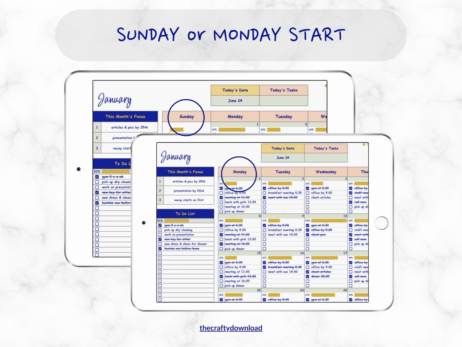 Monthly Calendar Spreadsheet Template Google Sheets Task Tracker Daily ...