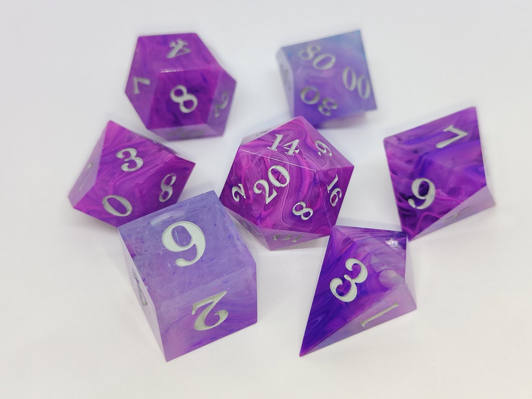 Fey Fog Handmade Sharp Edge Dnd Dice Set Role Playing Games Dungeons ...