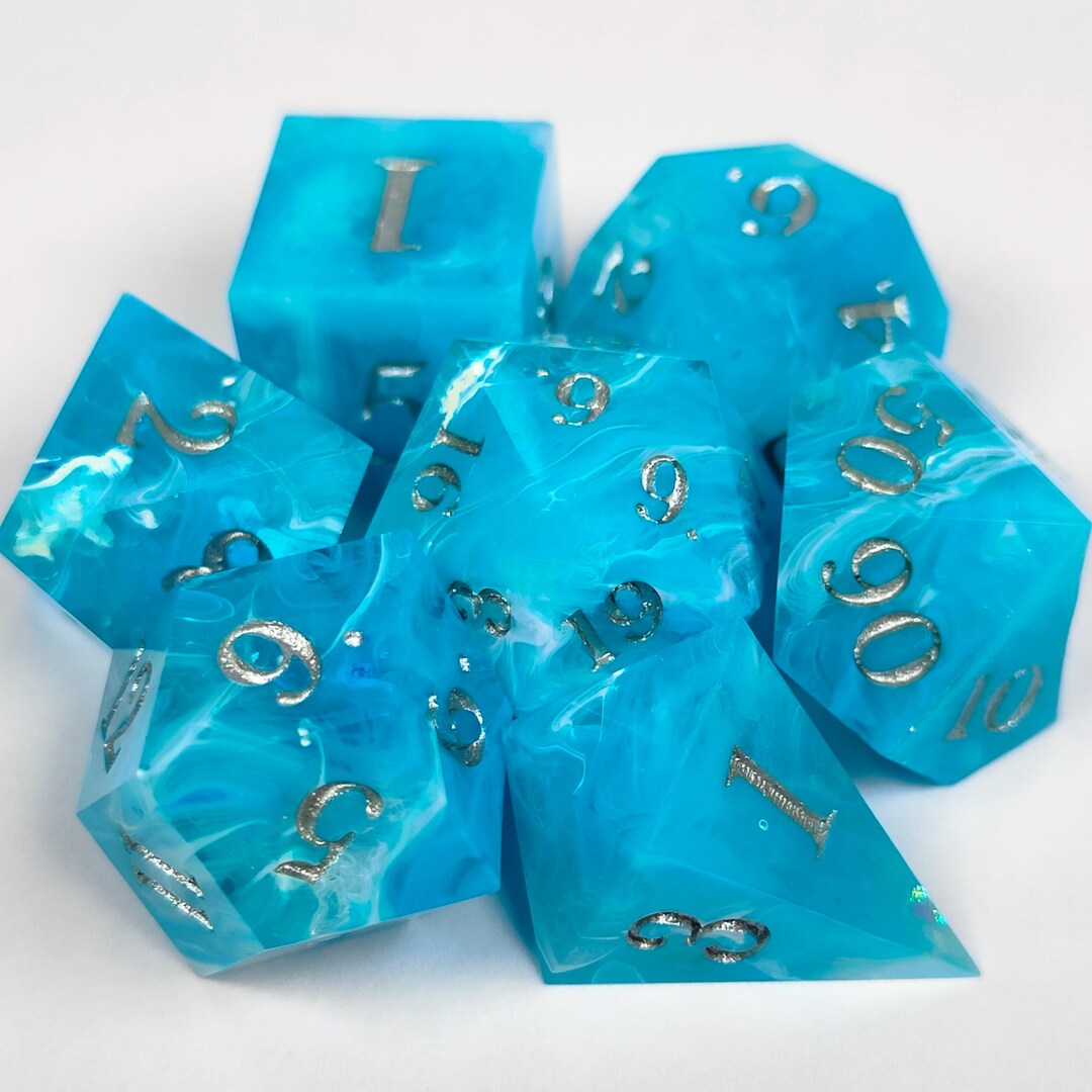 Circle of the Sea - Handmade Dice for Dnd, Ttrpg, Pathfinder, Gift for ...