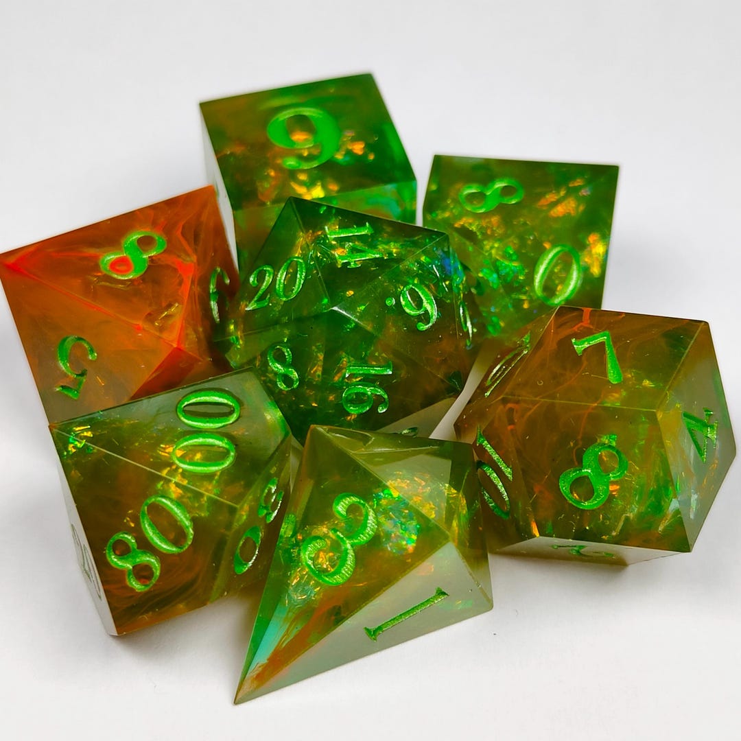Acid Splash - Handmade Dice for Dnd, Ttrpg, Pathfinder, Gift for Fans ...